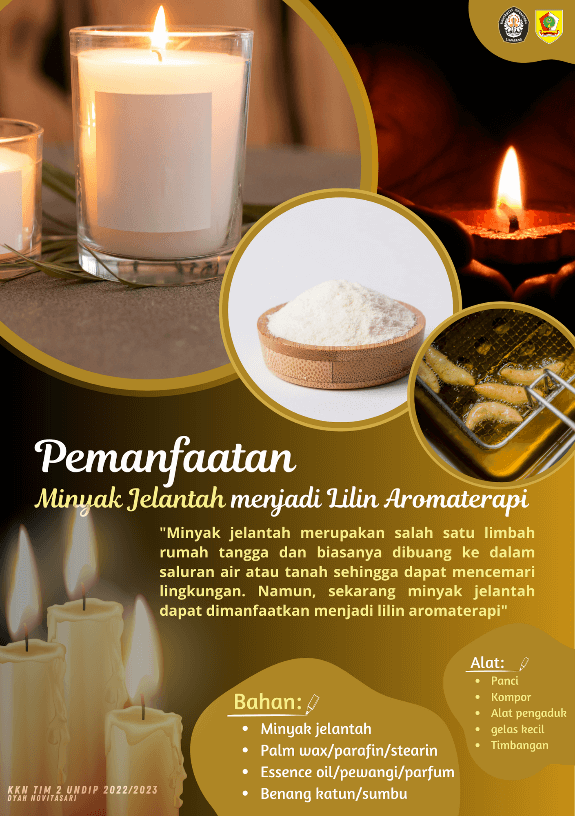 Mudah dan Murah, Mahasiswa KKN UNDIP Ubah Minyak Jelantah Jadi Lilin Aromaterapi - Pondok ...